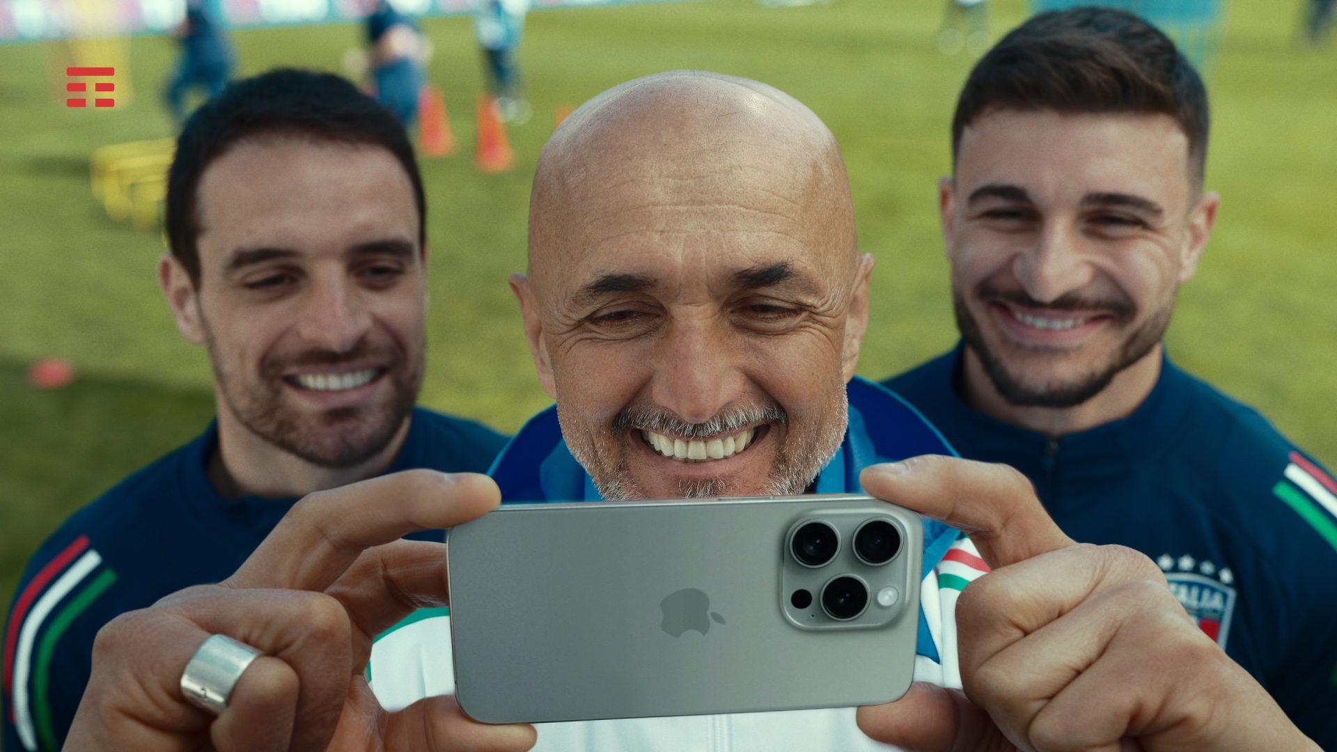 Giacomo Bonaventura nello spot TIM con Spalletti e Orsolini